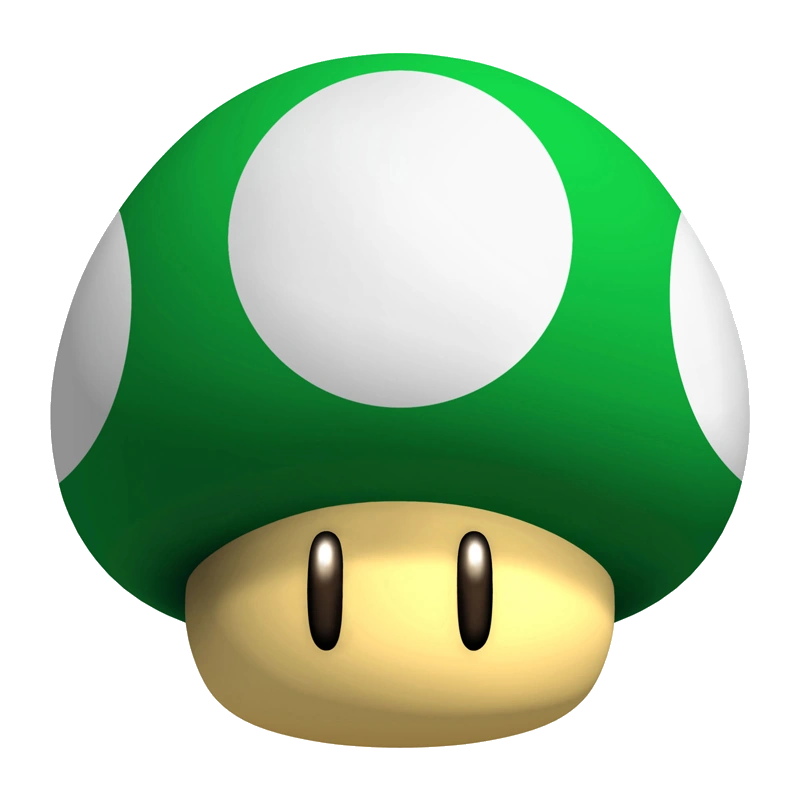 Bild - NSMBW Artwork 1-Up-Pilz.png | MarioWiki | FANDOM powered by Wikia
