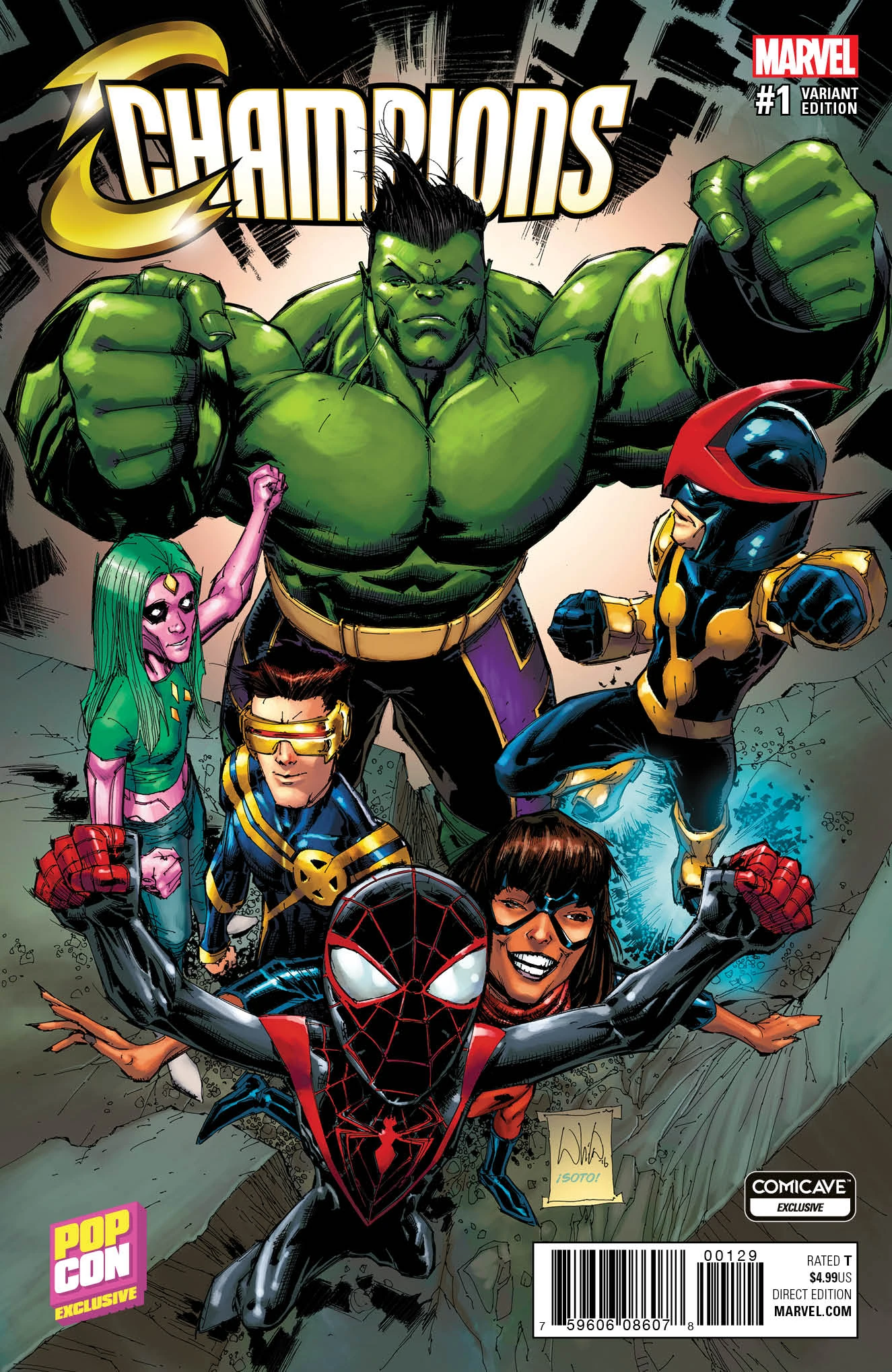 Image - Champions Vol 2 1 Comicave Exclusive Variant.jpg | Marvel ...