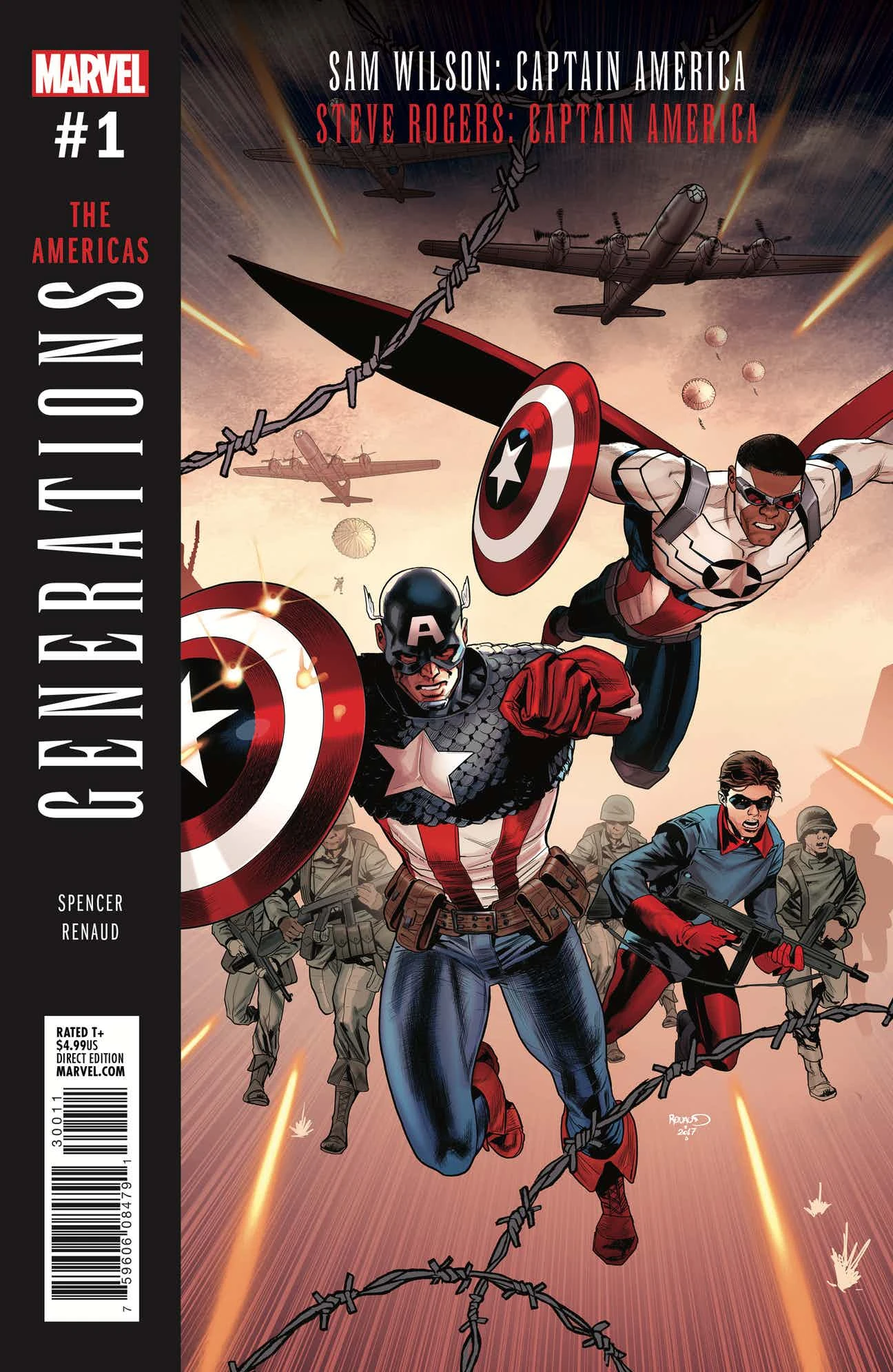 Generations: Sam Wilson Captain America & Steve Rogers Captain America ...