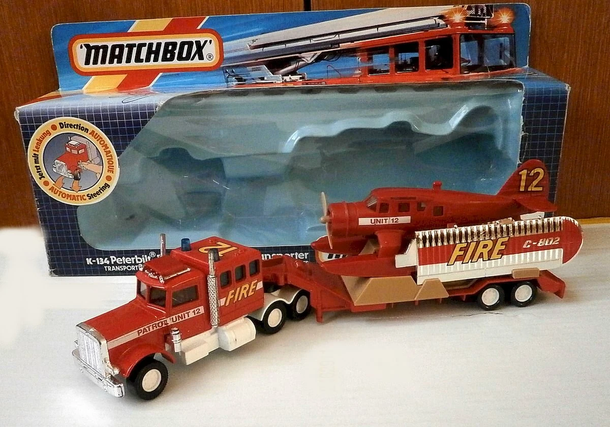 Peterbilt Fire Spotter Plane Transporter (K-112/K-134) | Matchbox Cars ...