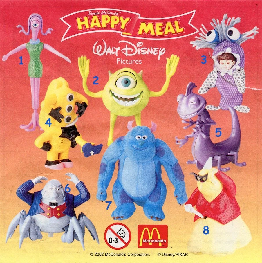 Monsters Inc | McDonalds Happy Meal-figur Wiki | Fandom