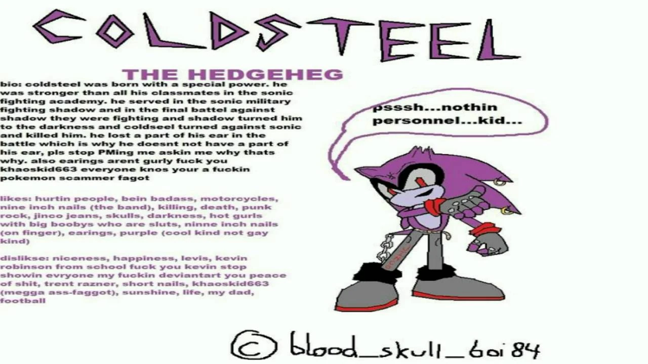 Coldsteel the Hedgeheg | Teh Meme Wiki | Fandom