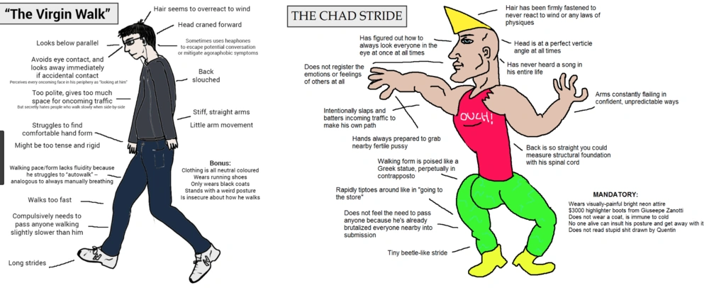 The Virgin Normie Meme vs. The Chad | Wiki Memes Pedia | Fandom