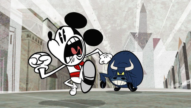 Image - Bull chasing mickey.jpg | Mickey and Friends Wiki | FANDOM ...