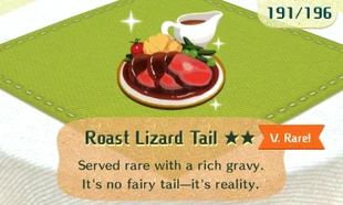 Roast Lizard Tail ★★ | Miitopia Wiki | Fandom