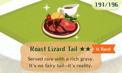 Roast Lizard Tail ★★ | Miitopia Wiki | Fandom