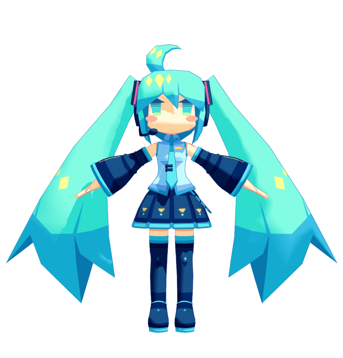 Miku Hatsune Low Poly (Moyonote) | MikuMikuDance Wiki | Fandom