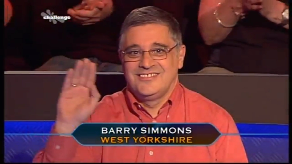 Barry Simmons | Who Wants To Be A Millionaire Wiki | Fandom
