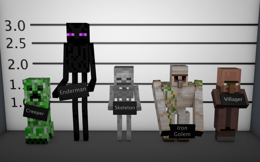 Image - Minecraft mob lineup wallpaper by younggeorge-d5rngge.png ...