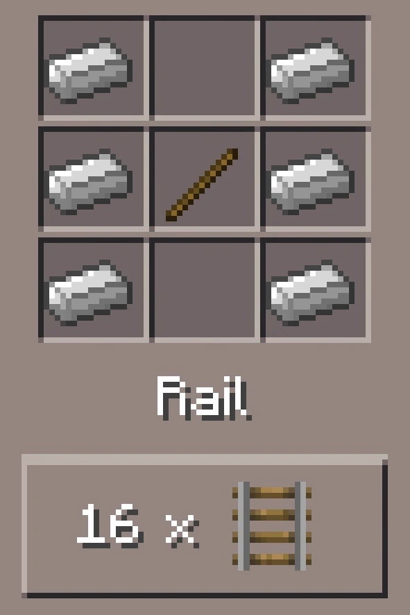 Imagen - Crafteo del riel.jpg | Minecraftpedia | FANDOM powered by Wikia