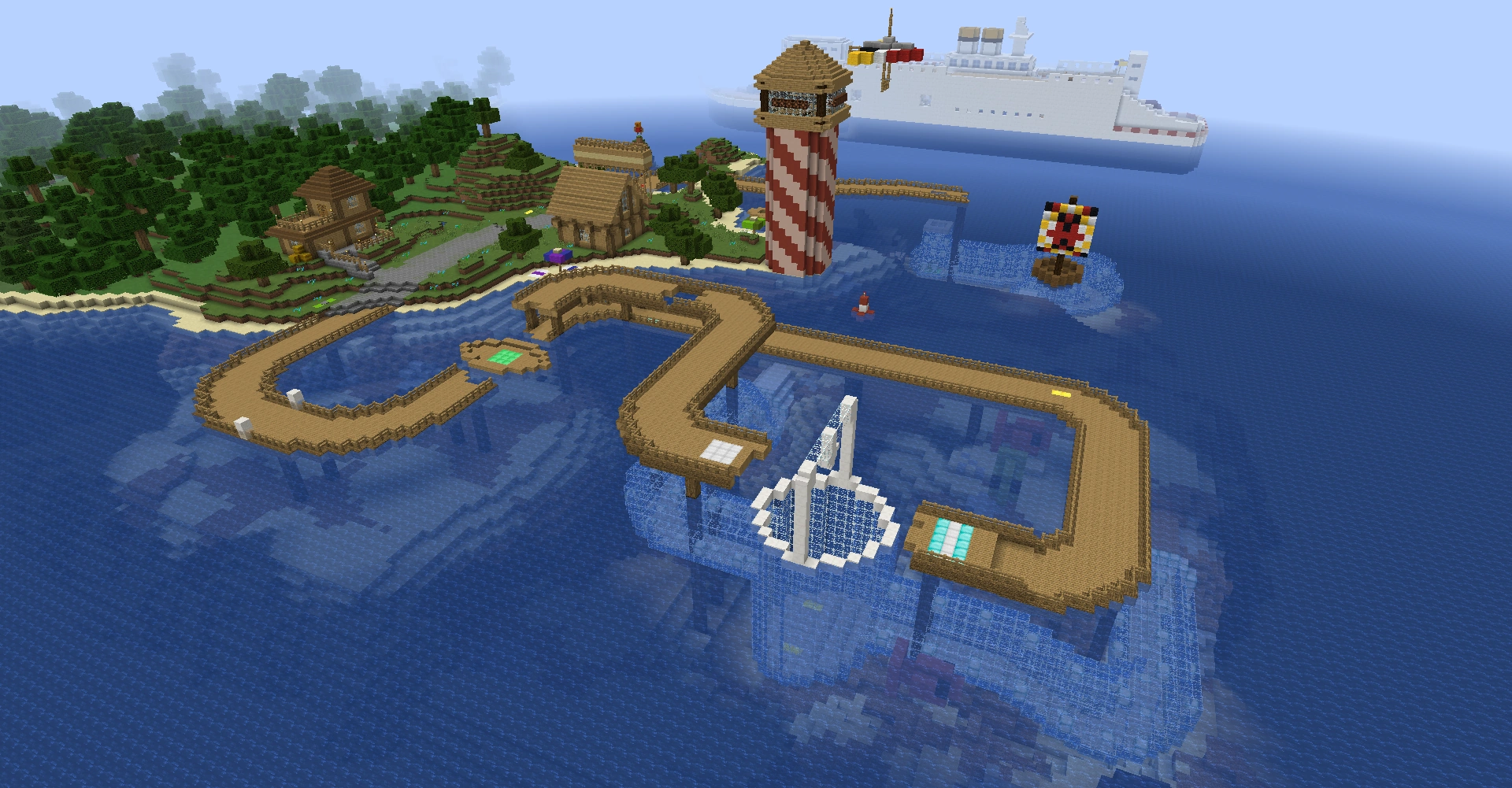 Seaside Village | Mario Kart In Minecraft Wiki | Fandom