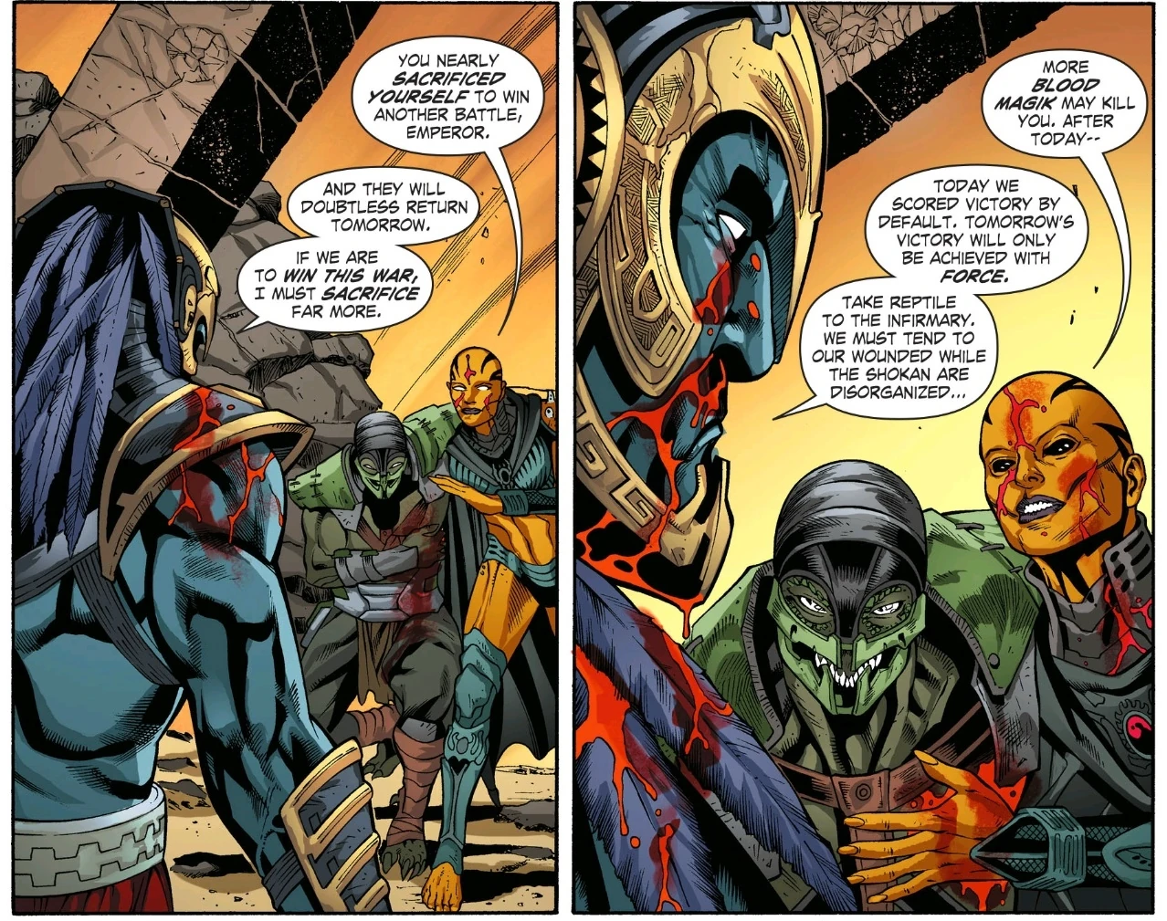 I drew a scene of Reptile and D'vorah being friendly, bonding over ...