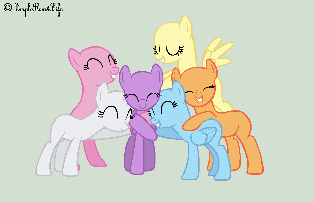Imagem - Group hug base by simpleplan4life-d5xl8ji.png | Wiki MLP Oc's ...