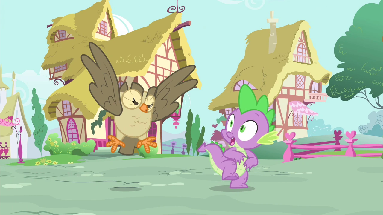 Image - Owlowiscious hooting angrily at Spike S4E23.png | My Little ...