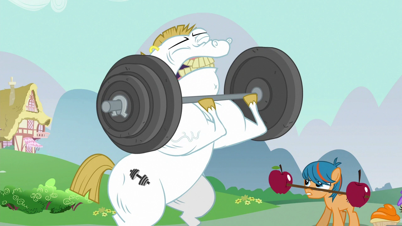 Image - Bulk Biceps lifting weights S6E19.png | My Little Pony ...