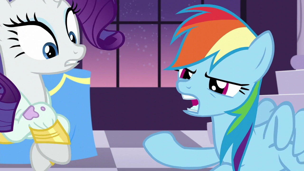 Image - Rainbow almost about to spit onto her hoof S5E15.png | My ...