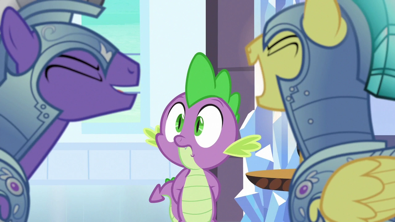 Image - Royal guards laughing at Spike S6E16.png | My Little Pony ...