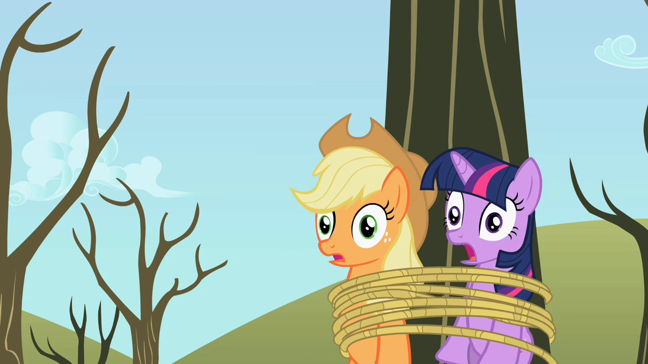 Image - Twilight & Applejack hear scream S2E10.png | My Little Pony ...