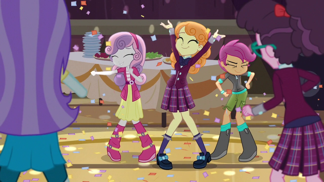 Obraz - Sweetie Belle and Scootaloo dancing EG3.png | Equestria Girls ...