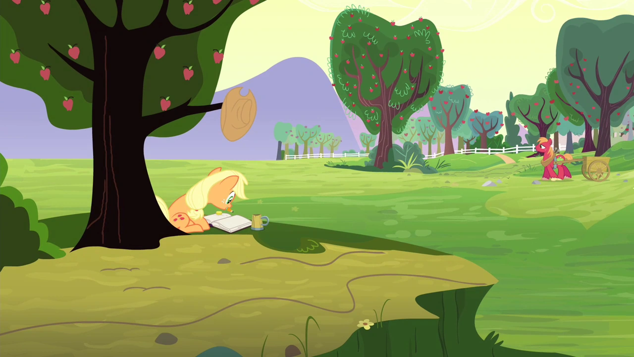 Image - Applejack writing on a journal S4E20.png | My Little Pony ...