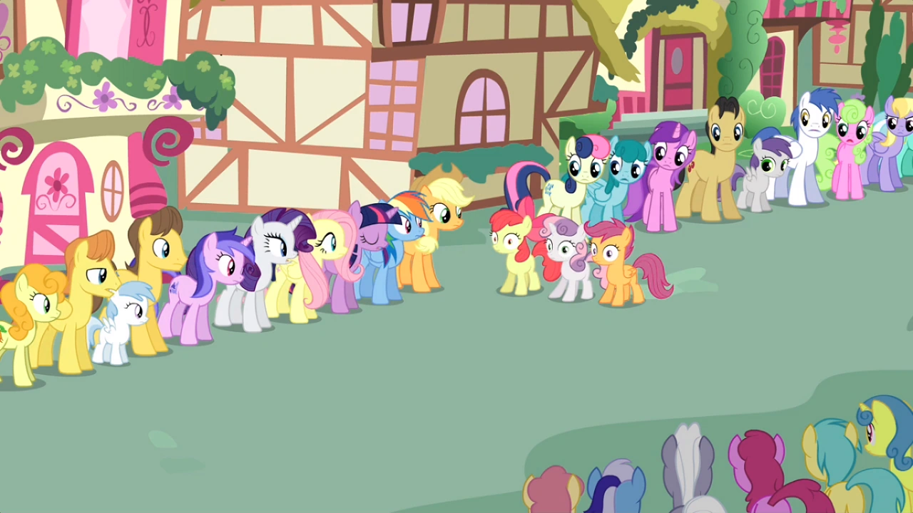 Image - Crowd staring at CMC S03E04.png | My Little Pony Friendship is ...