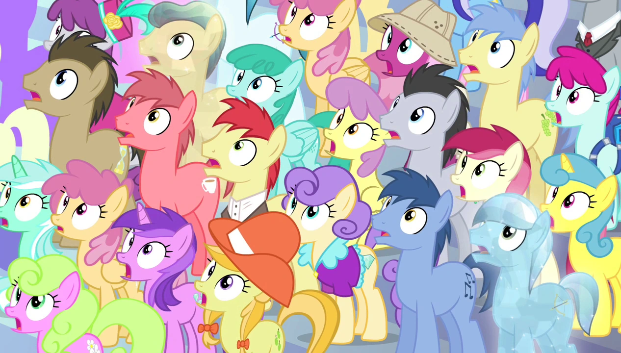 Image - Stadium crowd in shock S4E24.png | My Little Pony Friendship is ...