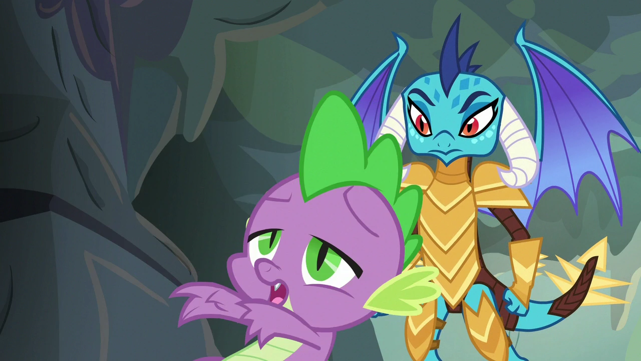 Image - Spike falling over exhausted S6E5.png | My Little Pony ...
