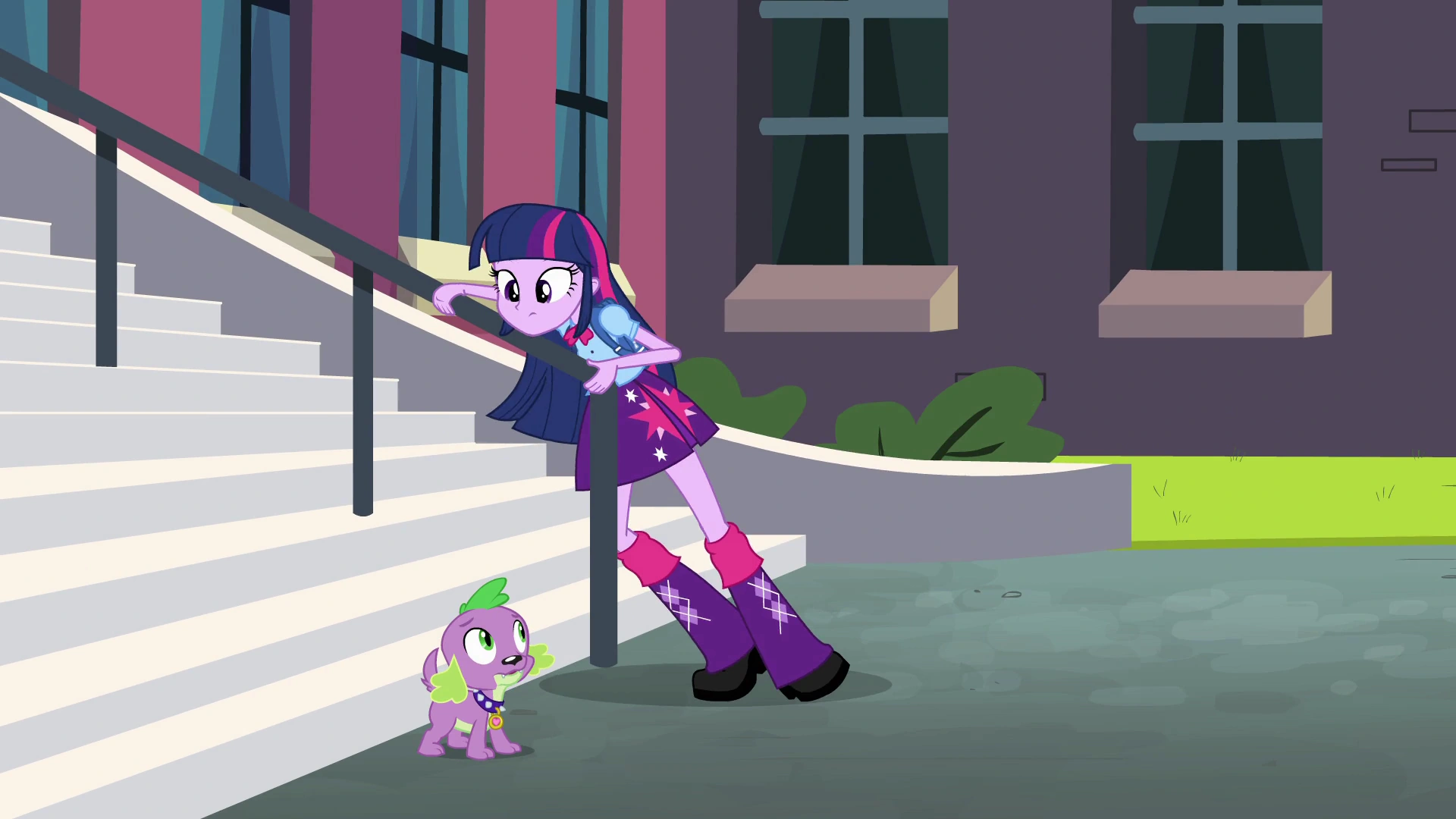 Image - Twilight using stair rail as a support EG.png | My Little Pony ...