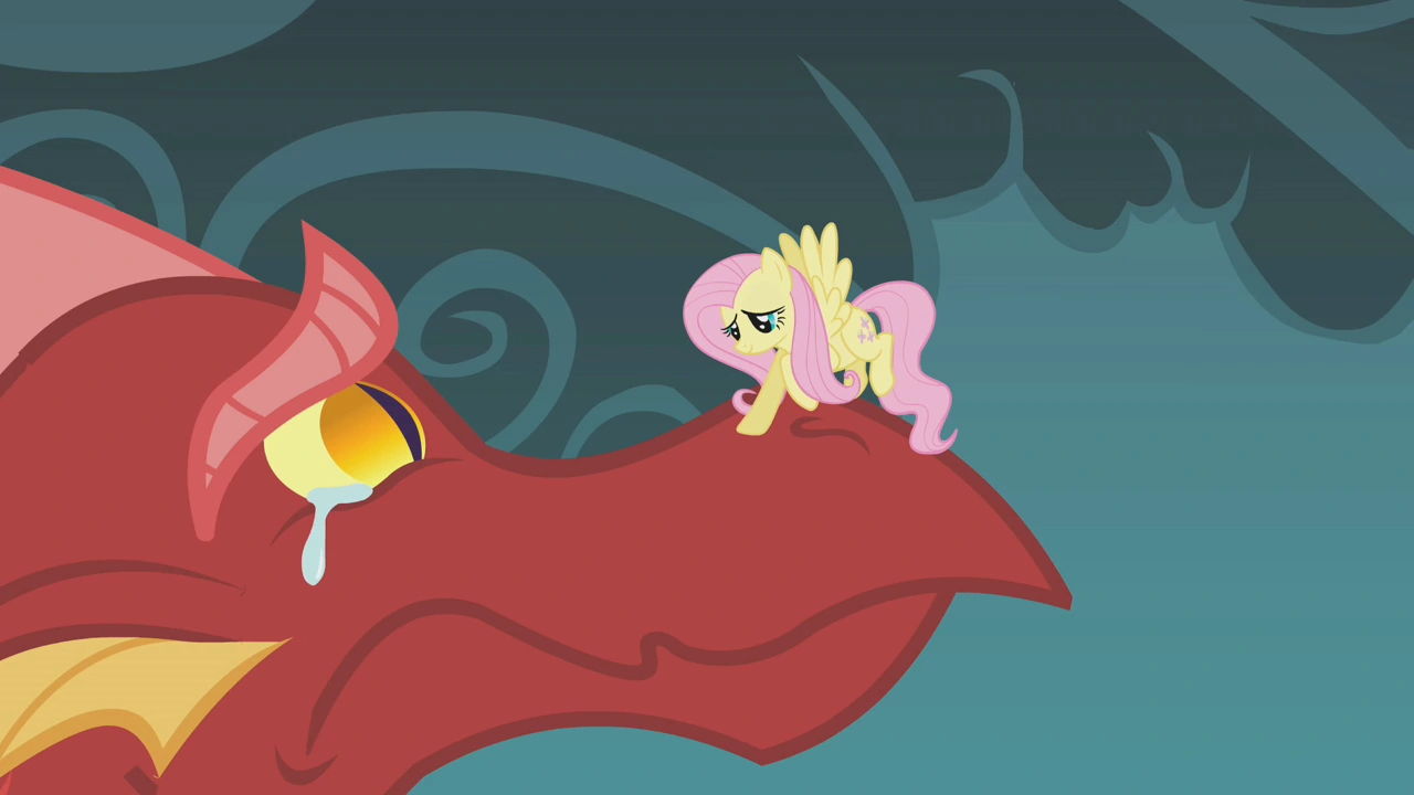 Image - Fluttershy consoles the crying dragon S1E07.png | My Little ...