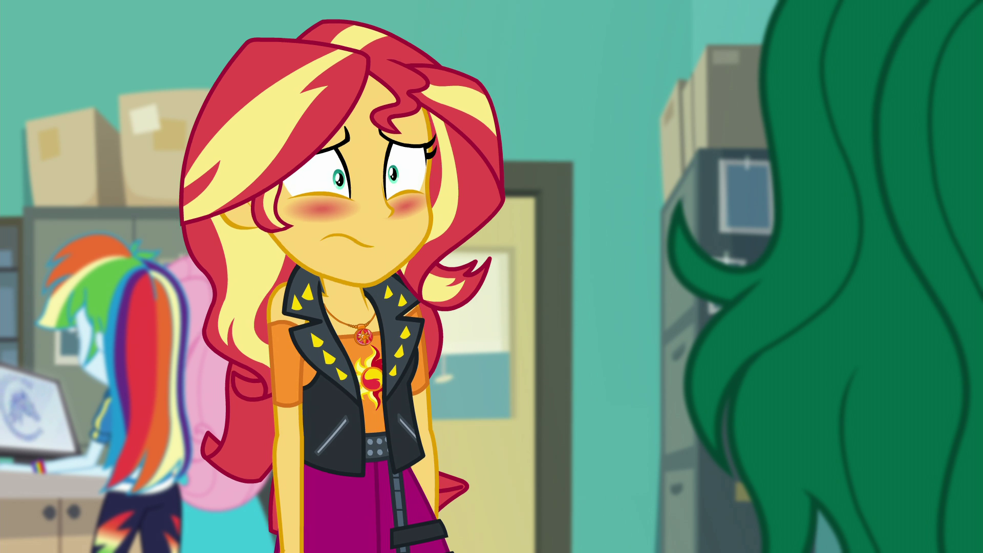 Image - Sunset Shimmer blushing again EGFF.png | My Little Pony ...