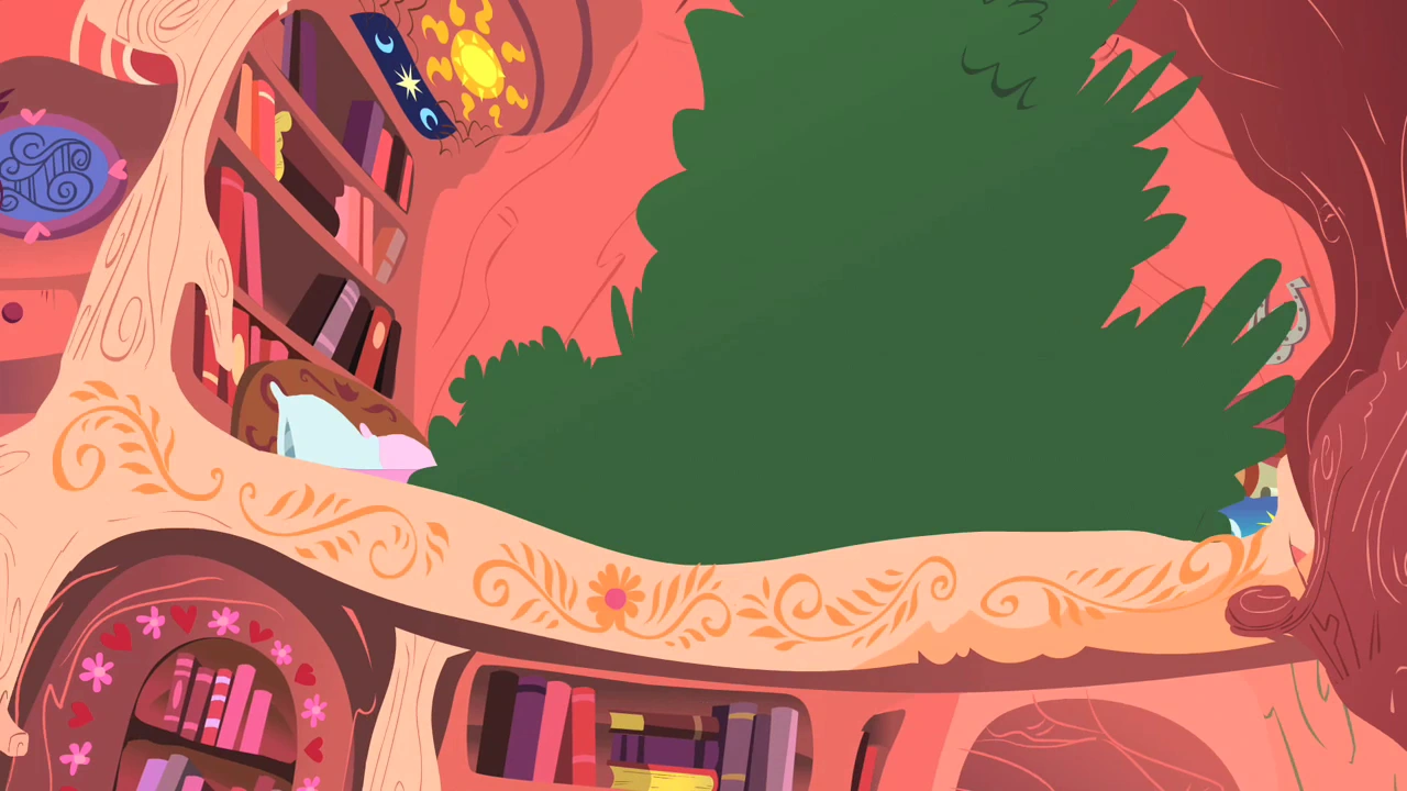 Image - Treetop in Twilight's library S1E08.png | My Little Pony ...