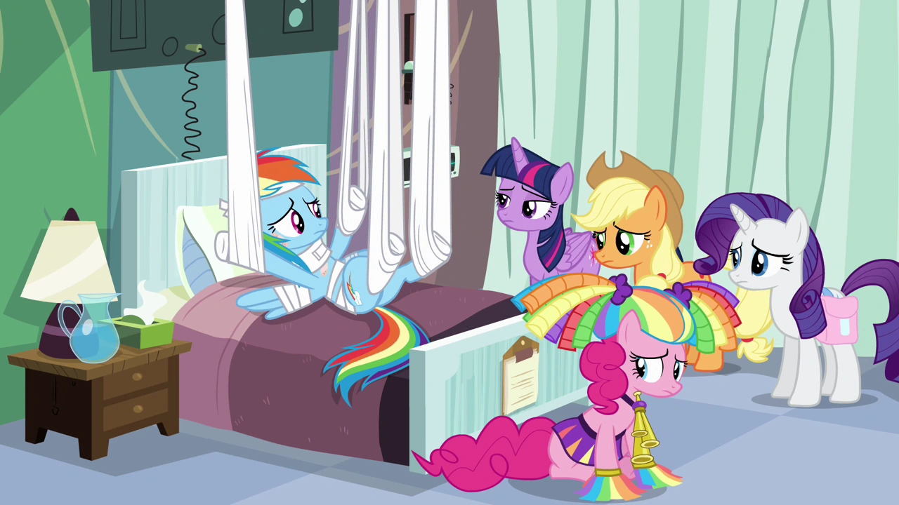 Image - Rainbow and friends in hospital room S4E10.png | My Little Pony ...