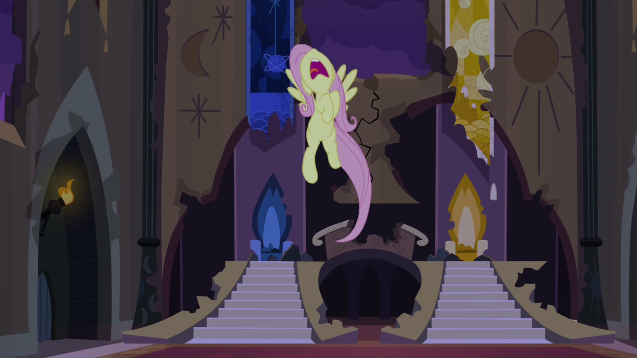 Image - Fluttershy screaming in throne room S4E03.png | My Little Pony ...