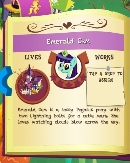 Image - Emerald Gem album MLP Gameloft.png | My Little Pony Friendship ...