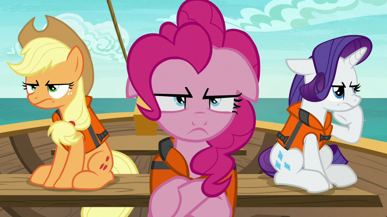 Image - Applejack, Pinkie, and Rarity sulking with anger S6E22.png | My ...