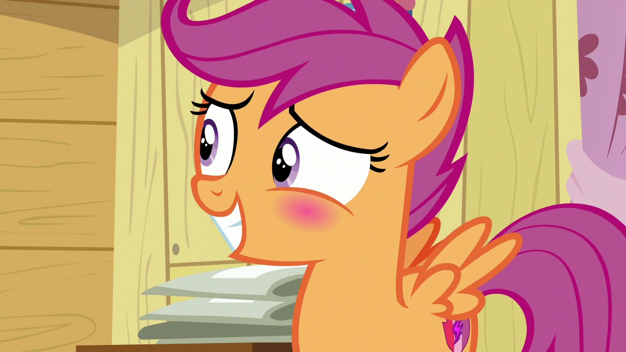 Image - Scootaloo blushing with embarrassment S7E21.png | My Little ...