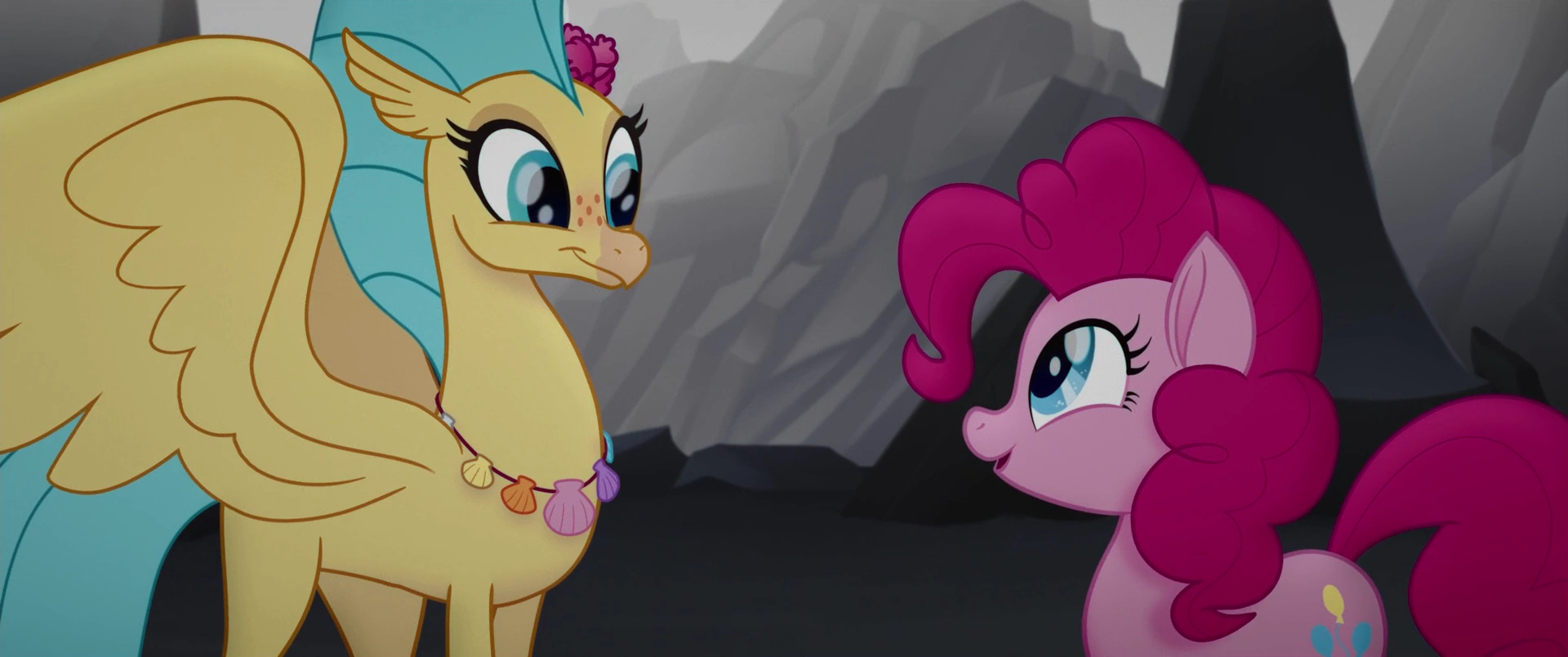 Image - Pinkie and Princess Skystar smile at each other MLPTM.png | My ...