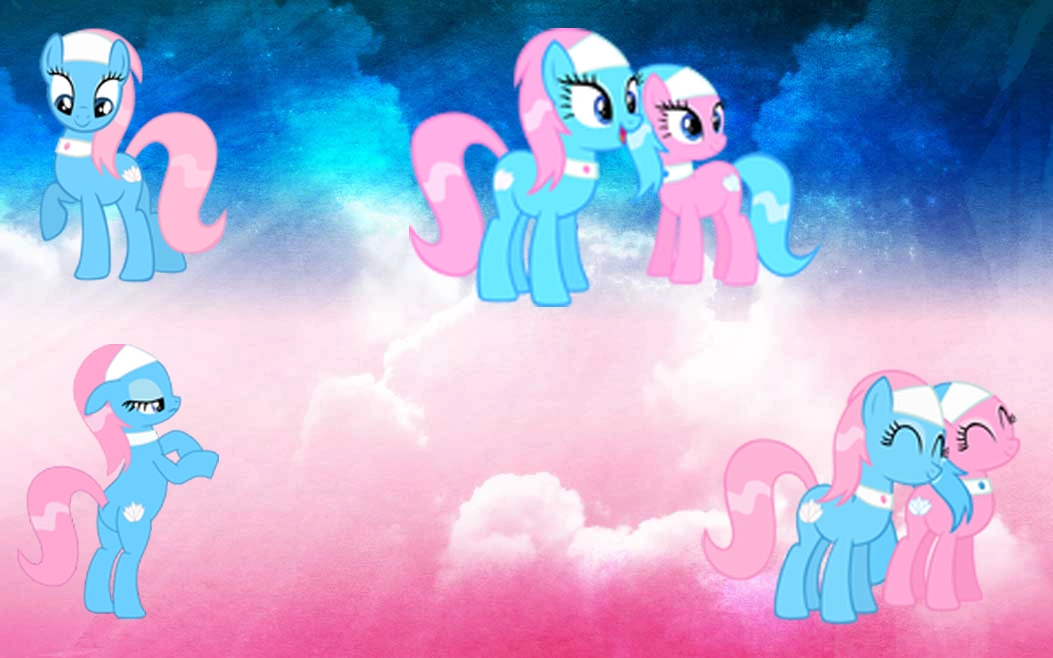 Image - FANMADE Spa ponies wallpaper cloud background.png | My Little ...