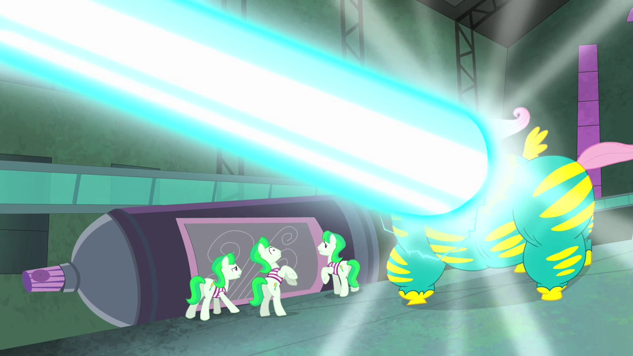 Image - Saddle Rager blasted with Mane-iac's weapon S4E06.png | My ...