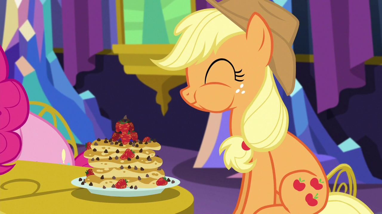 Image - Applejack eating pancakes S5E03.png | My Little Pony Friendship ...