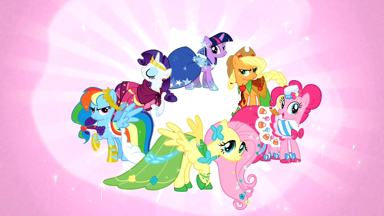 Image - The main cast in their gala dresses S01E26.png | My Little Pony ...
