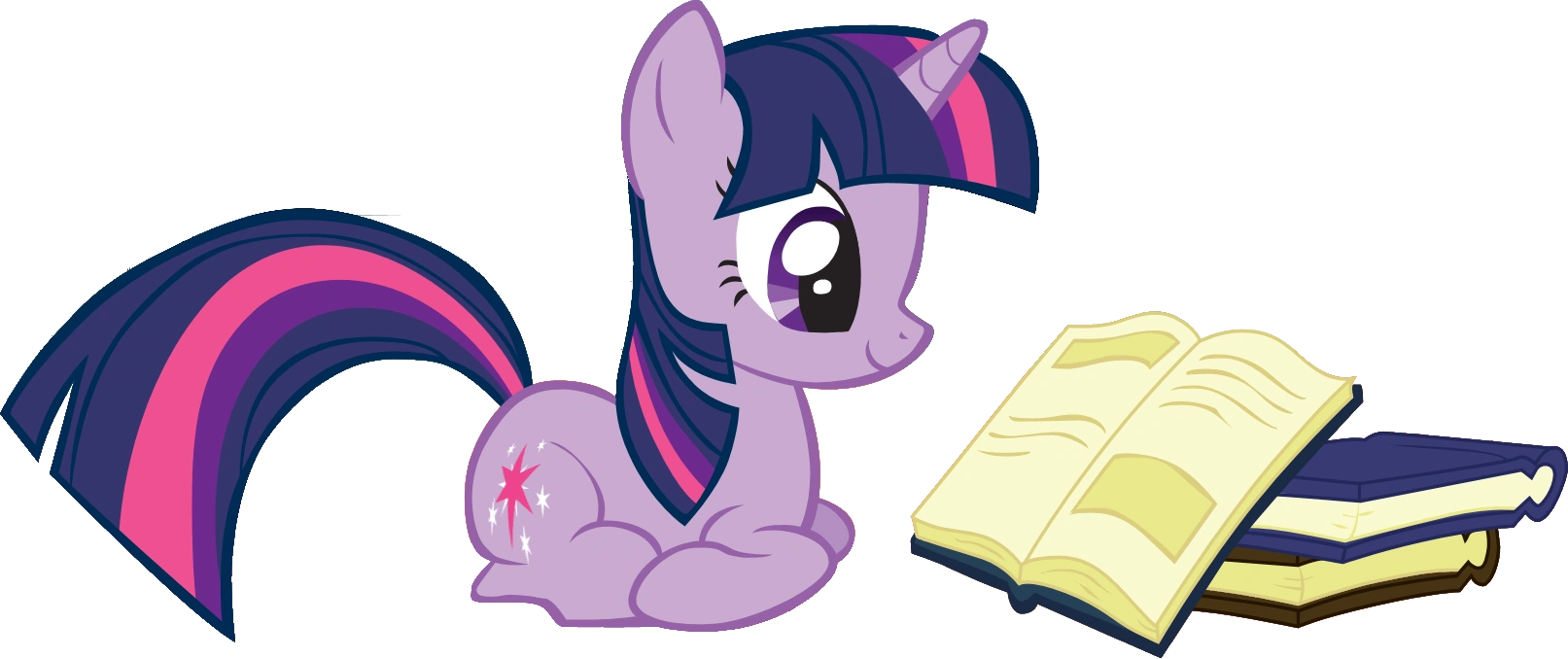 Imagen - FANMADE Twilight Sparkle reading a book.png | My Little Pony ...