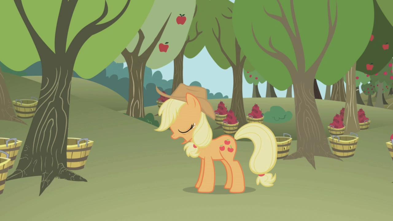 Image - Applejack snoring while standing S1E04.png | My Little Pony ...