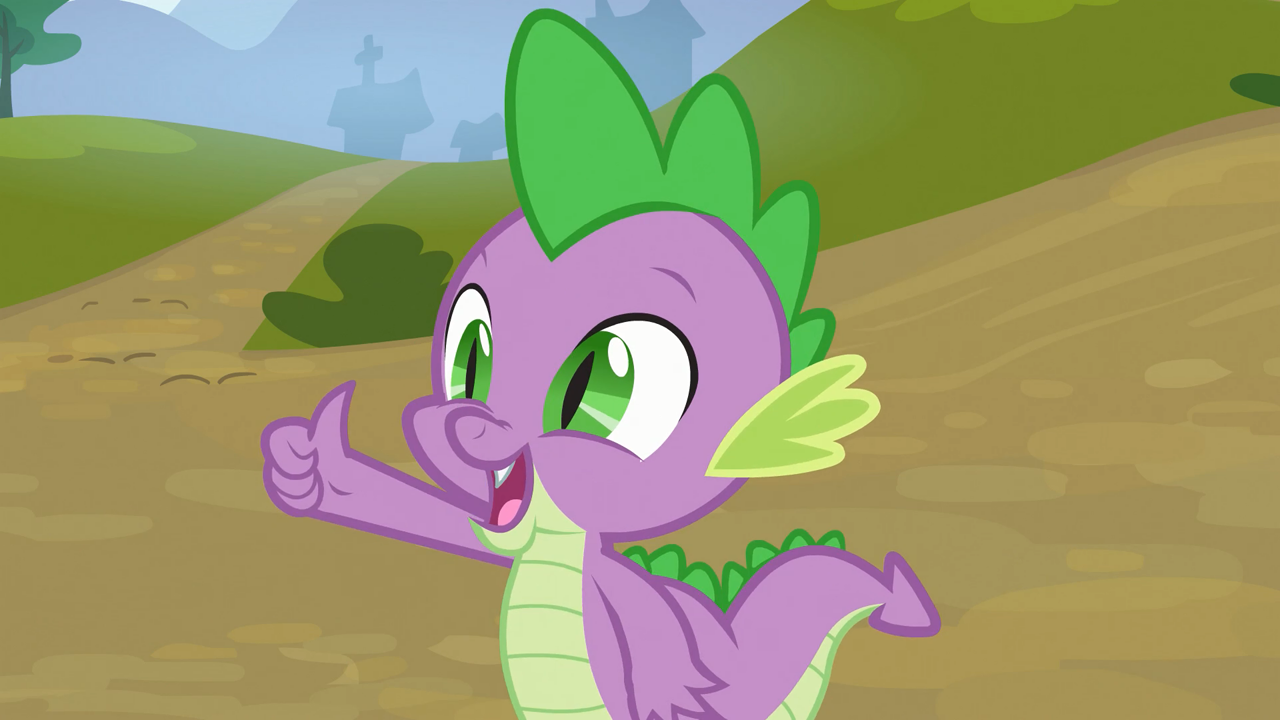 Image - Spike gives Applejack a thumbs-up S03E09.png | My Little Pony ...