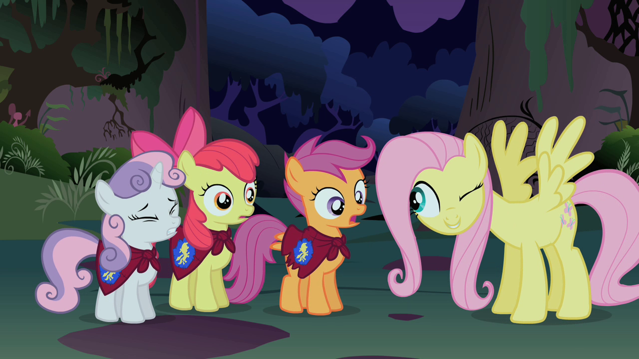 Image Fluttershy Fake Stare At Cutie Mark Crusaders S1e17 Png My