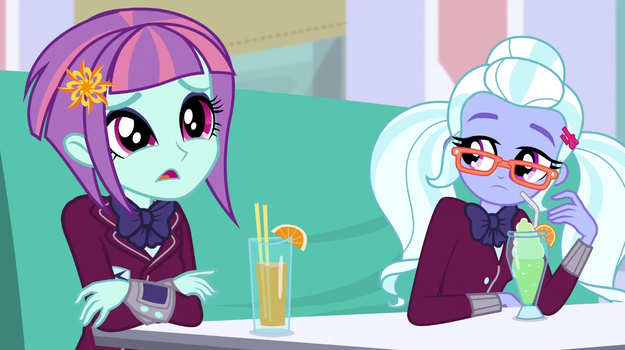 #1640768 - safe, screencap, sugarcoat, sunny flare, human, equestria ...