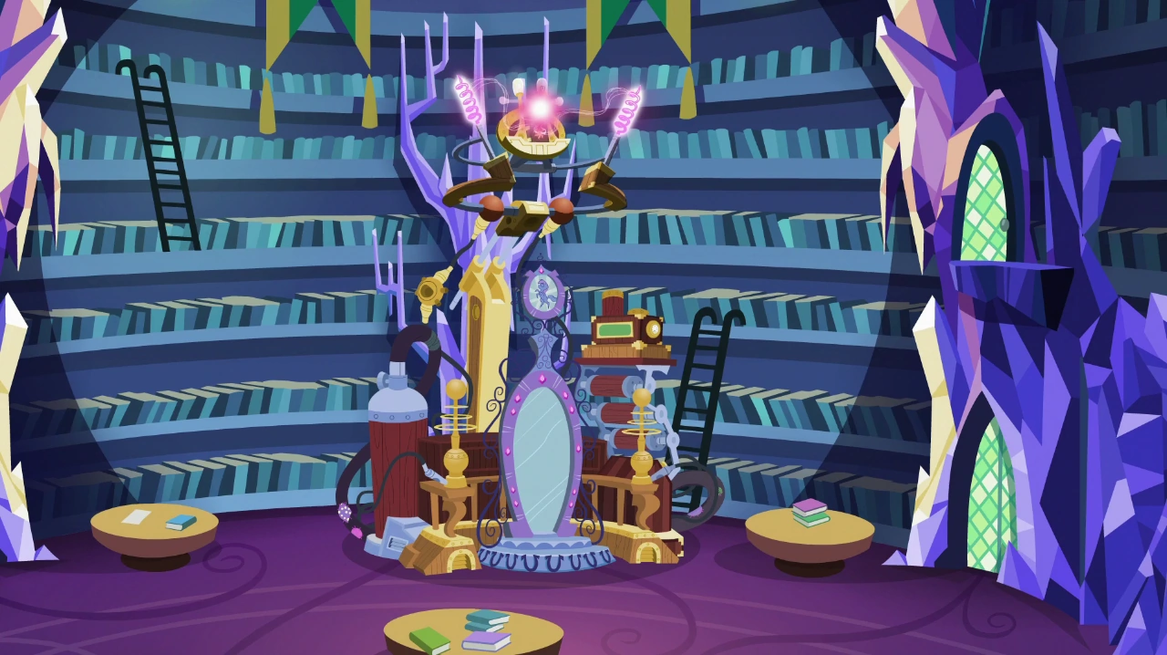 Image - The Crystal Mirror in Twilight's castle library EGS3.png | My ...