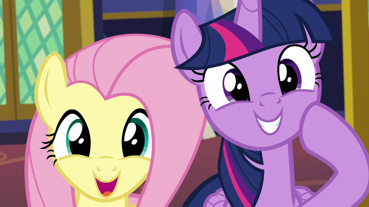 Image - Twilight and Fluttershy very pleased S6E11.png | My Little Pony ...