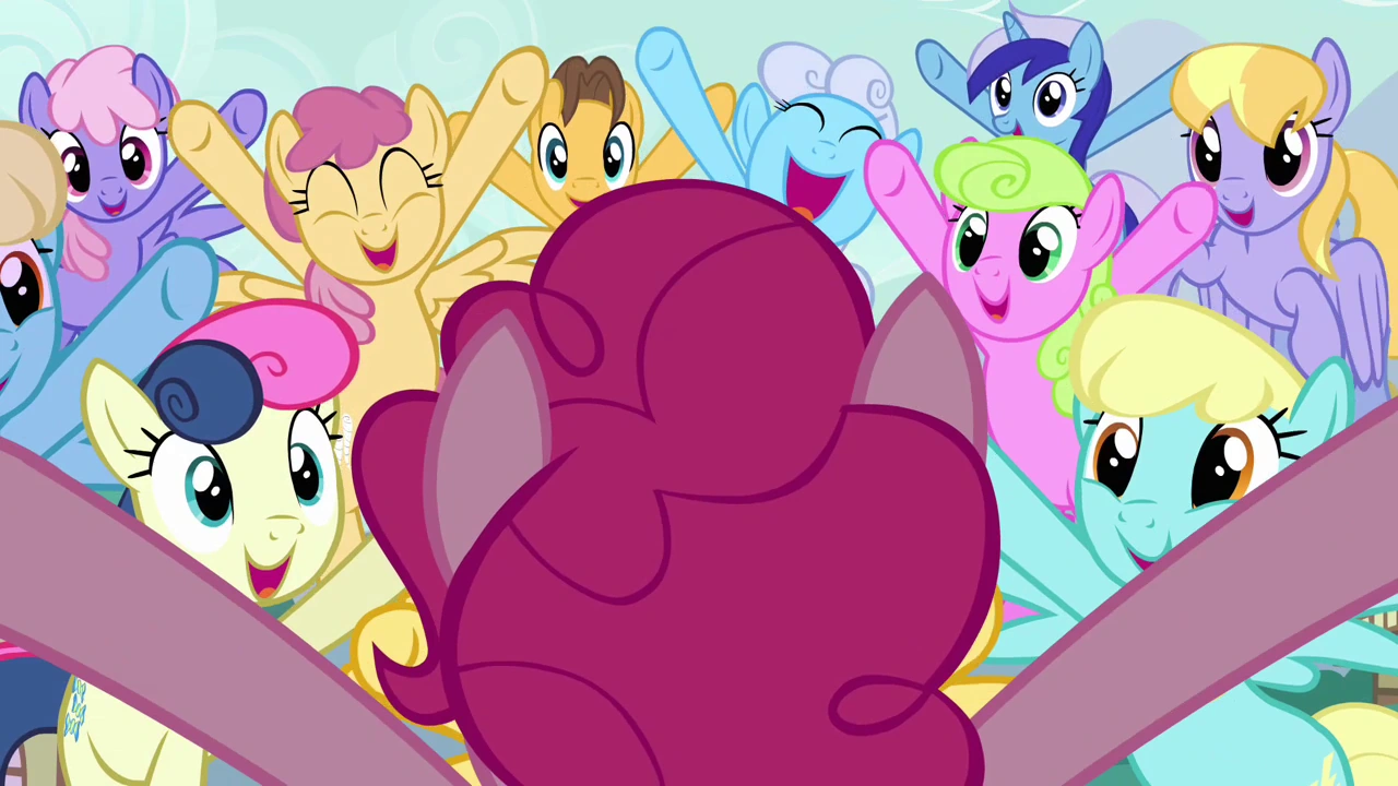 Image - Ponies cheering "PINKIE!" S03E13.png | My Little Pony ...