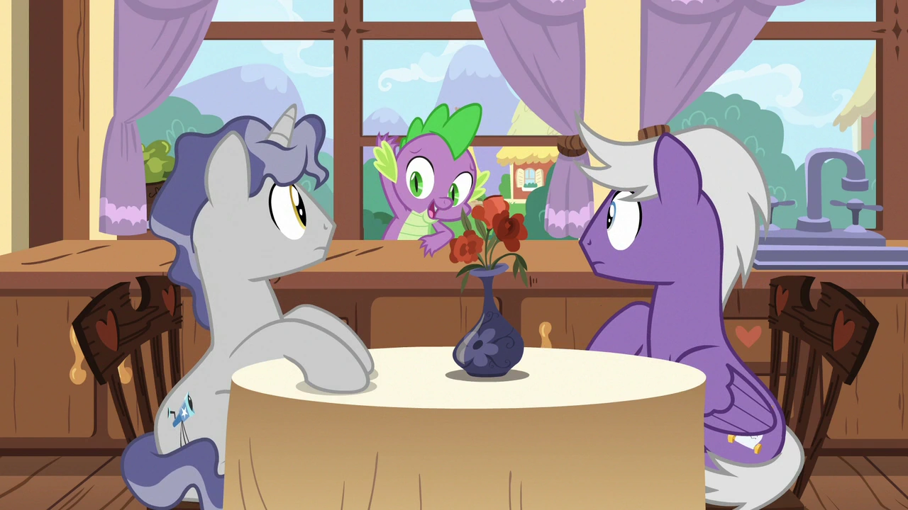 Image - Spike pops in window near Star Bright and Silver Script S7E15 ...